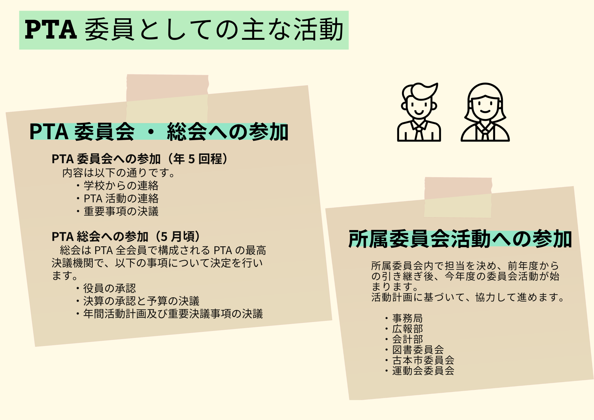 PTA委員会組織概要 – シアトル日本語補習学校PTA